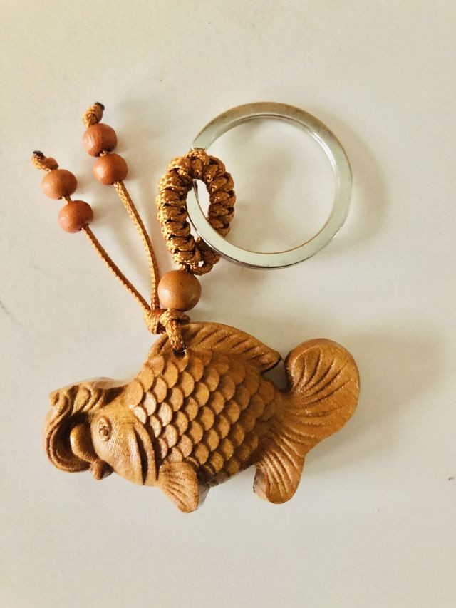 Excellent Wood Fish Netsuke, Peach Wood, Light Brown Tone, From Japan ...