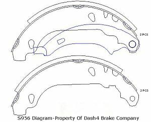 Rr New Brake Shoes Total Stopping Solutions S956 | eBay