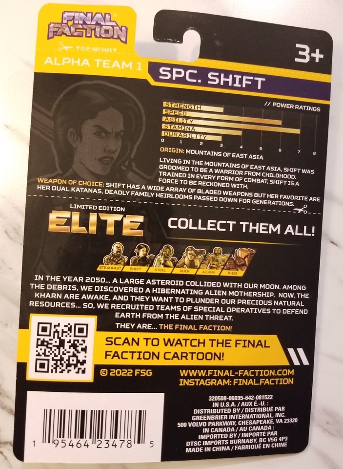 Final Faction Elite Edition Specialist Shift Action Figure New | eBay