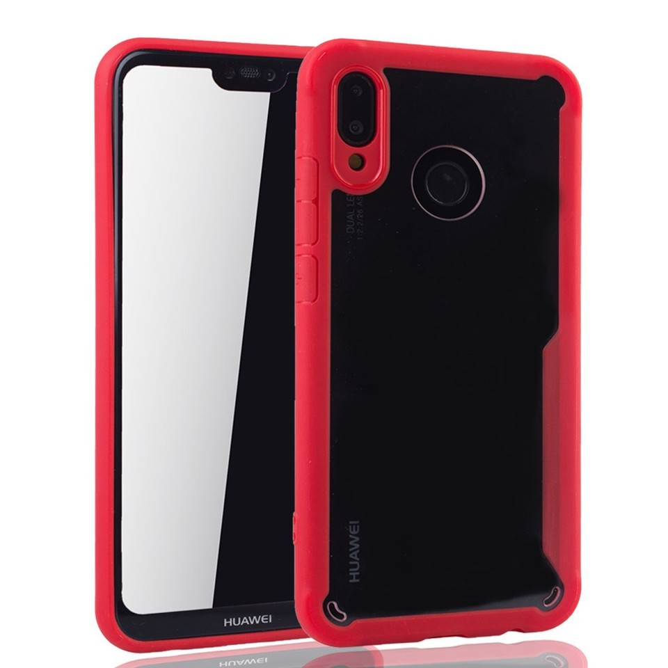 Huawei P20 Lite Hybrid Editon Phone Case Cover Cases Bumper Red | eBay UK