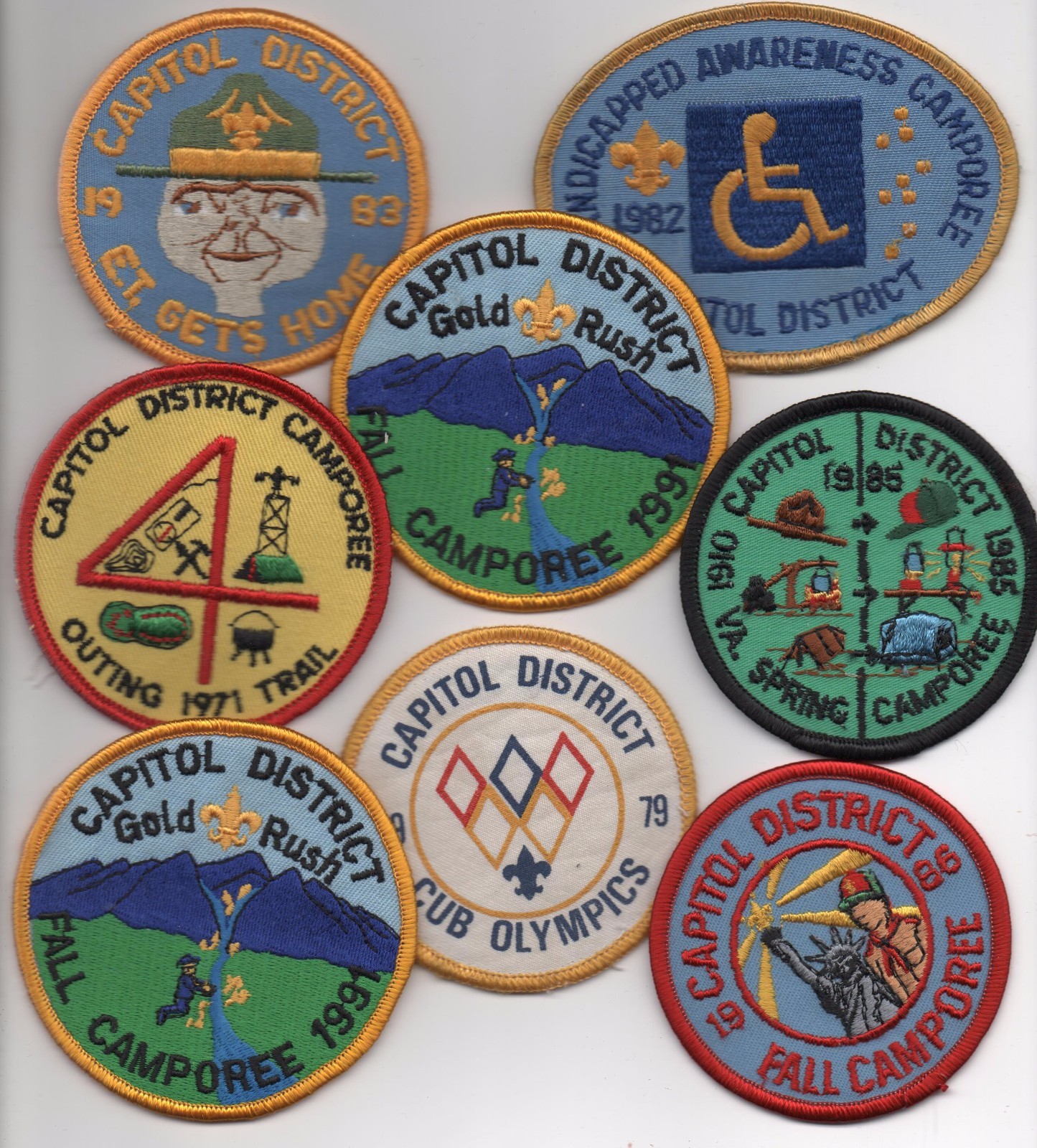 Robert E Lee Council (now Heart of VA.) Capitol Dist. Patch Lot of 8 ...