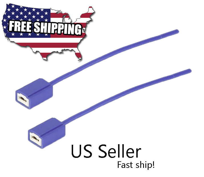 High-Temp H1 H1ST H3 Headlight FOG Bulb Harness Wire Connector PIGTAILS ...