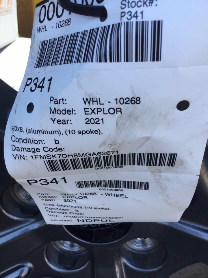 20 21 22 23 FORD EXPLORER ALUMINUM WHEEL LESS TIRE OEM 10 spoke 20X8 | eBay