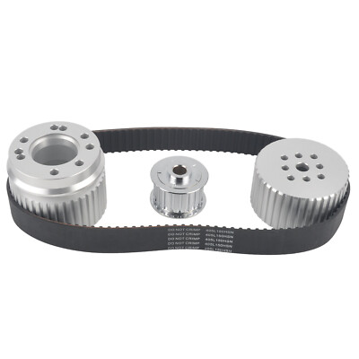Billet Aluminum Gilmer Belt Drive Pulley Kit For Small Block Chevy 305 ...