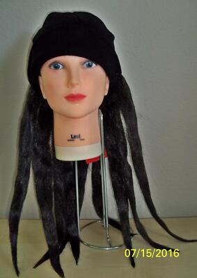 ADULT REGGAE LONG DREADLOCKS WIG WITH HAT RASTAFARIAN REGGAE COSTUME ...