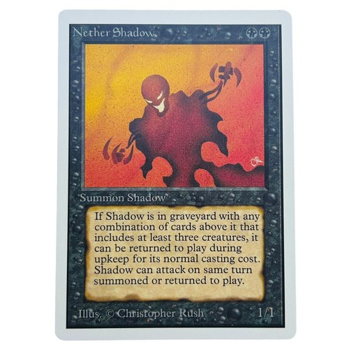 MTG Nether Shadow NM Unlimited Edition Rare Vintage Magic the Gathering ...