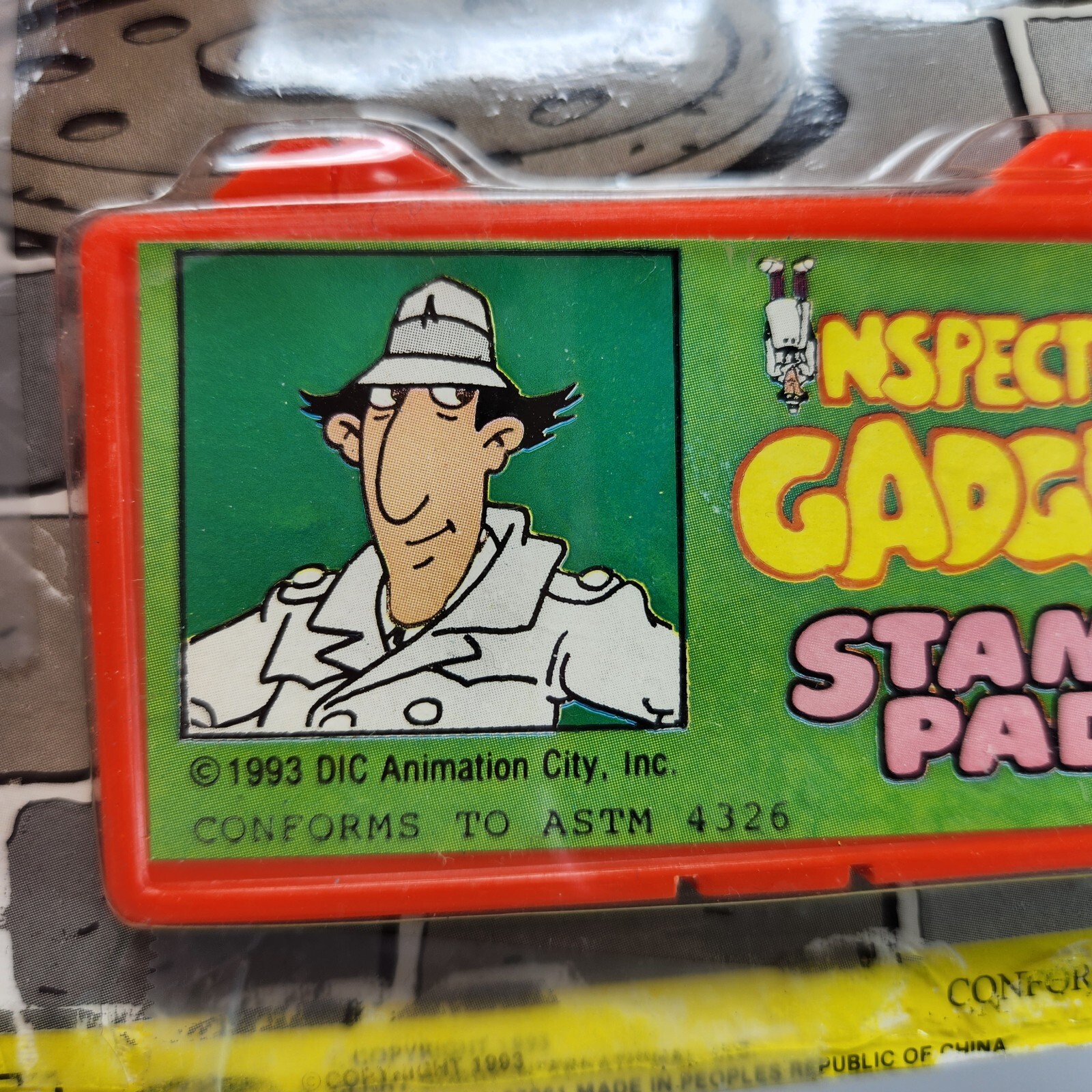 VINTAGE 1993 DIC ANIMATION INSPECTOR GADGET STAMP + COLOR SET CRAYONS ...