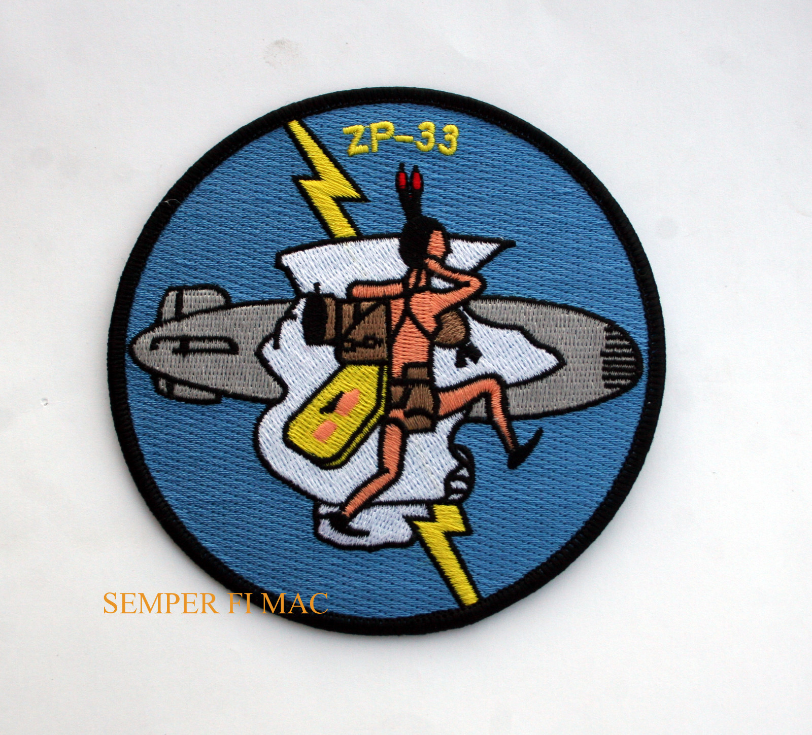ZP-33 K SHIP BLIMP SQUADRON LTA PATCH DIRIGIBLE USS US NAVY HANGER PIN ...