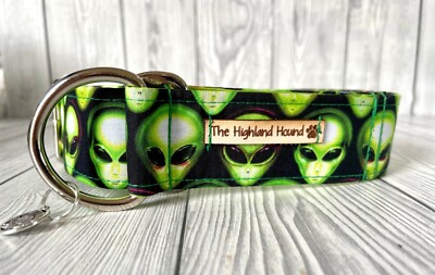 1.5" Alien Handmade fishtail Martingale Dog Collar Greyhound, Whippet ...