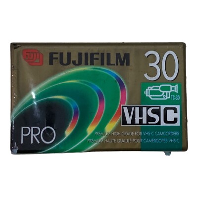 Fuji Film Pro VHS-C TC-30 New In Package Premium High Grade Blank ...