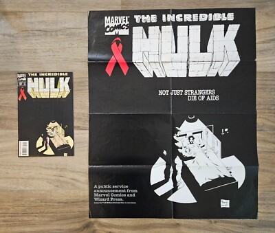 Incredible Hulk #420 Marvel Comics with AIDS Awareness Poster 25x20 VF ...