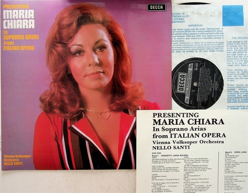 SXL 6548 Maria Chiara Soprano Arias From Italian Opera LP NM La Boheme ...