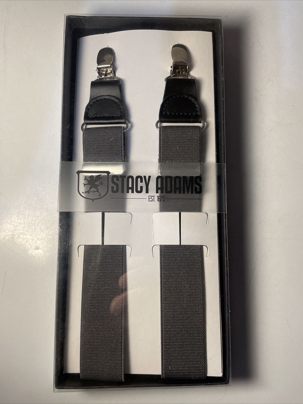 Ashro Men's Stacy Adams Clip On Suspenders Red One Size | eBay