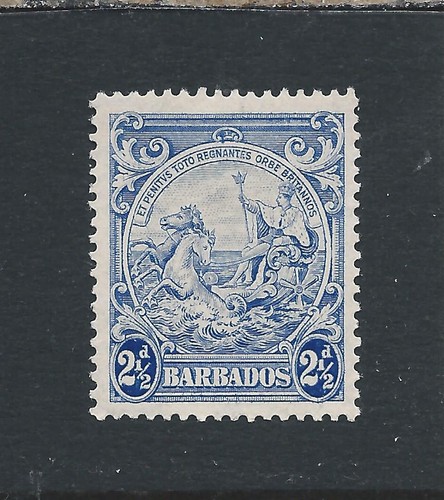 BARBADOS 1938-47 2½d BLUE MARK ON CENTRAL ORNAMENT MINT SG 251bb CAT £ ...