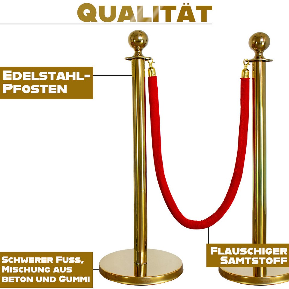 2x Personenleitsystem VIP Abgrenzungsständer Absperrung Absperrband ...