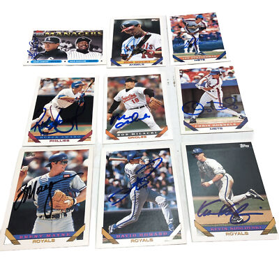 9 Different Ct Signed 1993 Topps Autographed MLB Baseball Card Lot | eBay