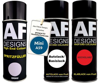 Spritzfüller Set für Mini A59 Laser Blue Metallic Klarlack Spritzfüller ...