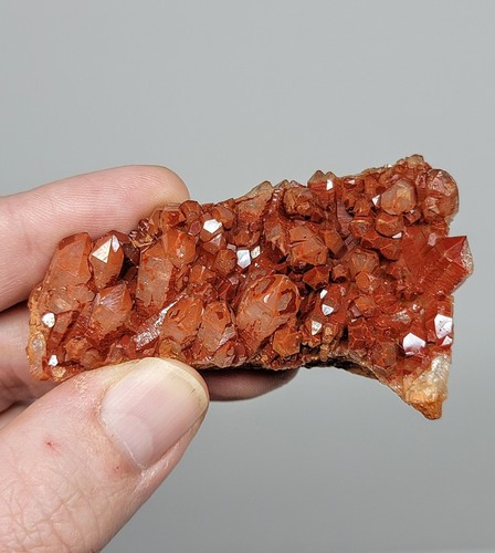 Highly Lustrous Quartz cluster w/Red Hematite - Orange River, South ...