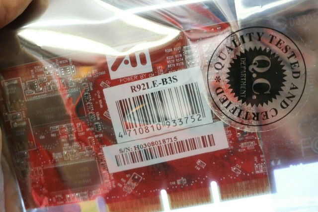 PowerColor ATI AMD Radeon 9200le R92LE 64mb DDR AGP 8x Vtg Graphics ...