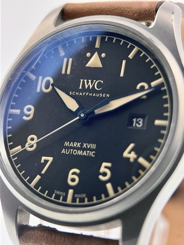 IWC Pilot Mark XVIII Titanium Black Dial 41mm Automatic Men’s Watch ...