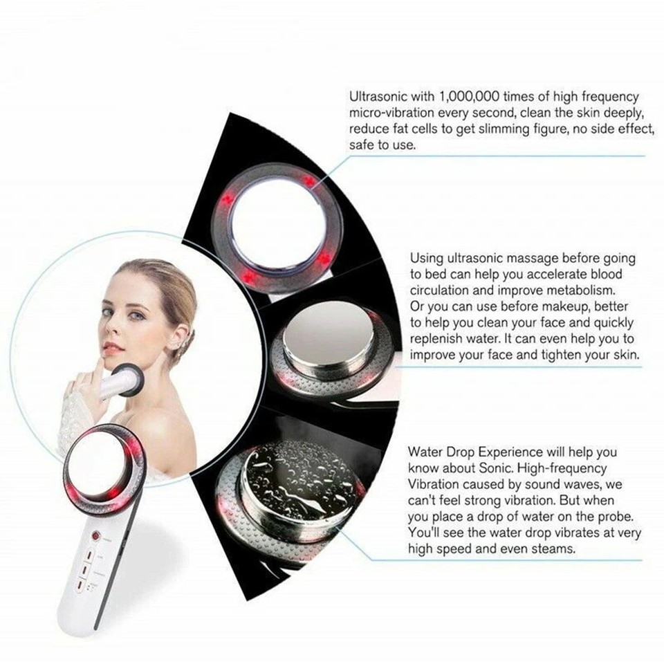 Ultrasonic Cavitation Fat Remover 3 in1 EMS Body Slimming Machine Anti ...