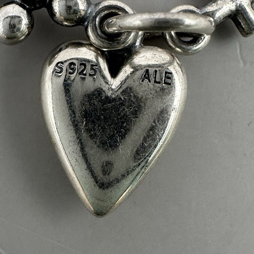 Pandora Faith Hope Charity Pendant Pink Stone Heart Sterling Silver ...