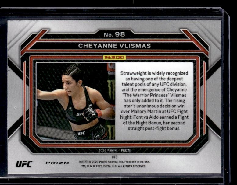 2023 Panini Prizm UFC #98 Cheyanne Vlismas Blue Wave Prizms RC | eBay