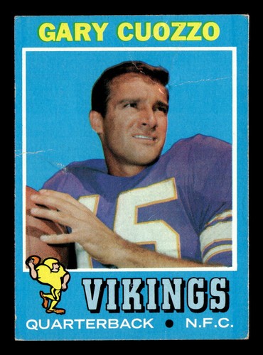 Gary Cuozzo 1971 Topps #18 Minnesota Vikings Poor | eBay