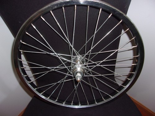 20" old school BMX rear wheel chrome freewheel bolt on 36 spoke VGC ...