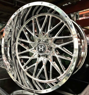 4x 22x12 Hardcore HC22 Wheels Chrome 6x5.5 6x139.7 Chevy GMC | One ...