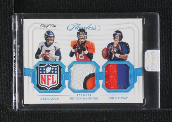 2020 Panini Flawless - Triple Patches Platinum #TP16 Peyton Manning ...