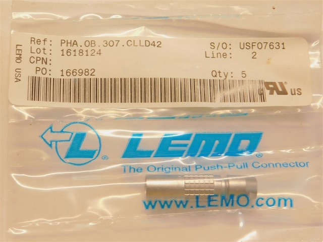 Lemo PHA.0B.307.CLLD42 7P Female Socket Straight Receptacle Cable ...