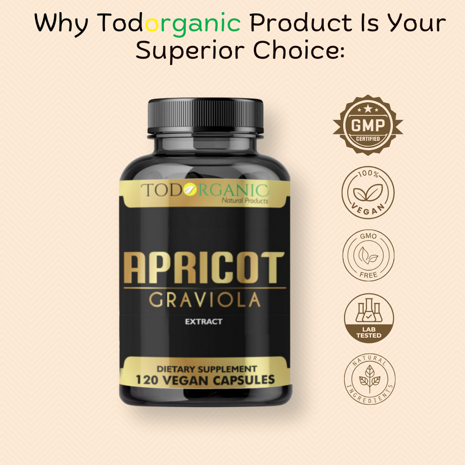 Vegan Dietary Supplement - Apricot and Graviola Extract 120 Capsules ...