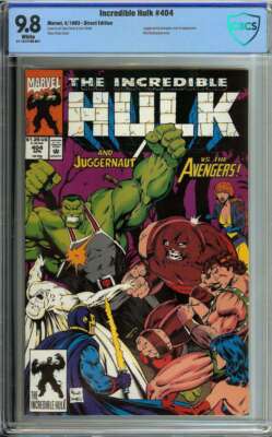 INCREDIBLE HULK #404 CBCS 9.8 WHITE PAGES // JUGGERNAUT + AVENGERS ...