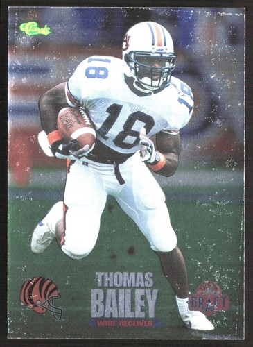 1995 Classic NFL Rookies Silver Foil #33 Thomas Bailey Cincinnati ...