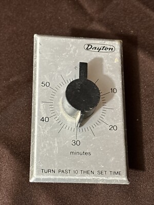 Dayton Spring Wound Timer 60 Minute 1 Hour Time Switch without hold ...