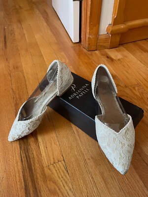 NEW Adrianna Papell Tonya Ballet D'Orsay Flats — Nude Lace and Pearl | eBay