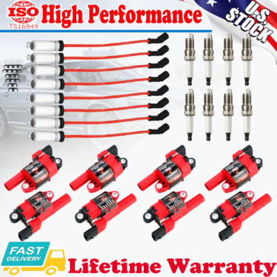 D514A Ignition Coil +Wireset+Platinum Spark Plug For Chevy Silverado ...