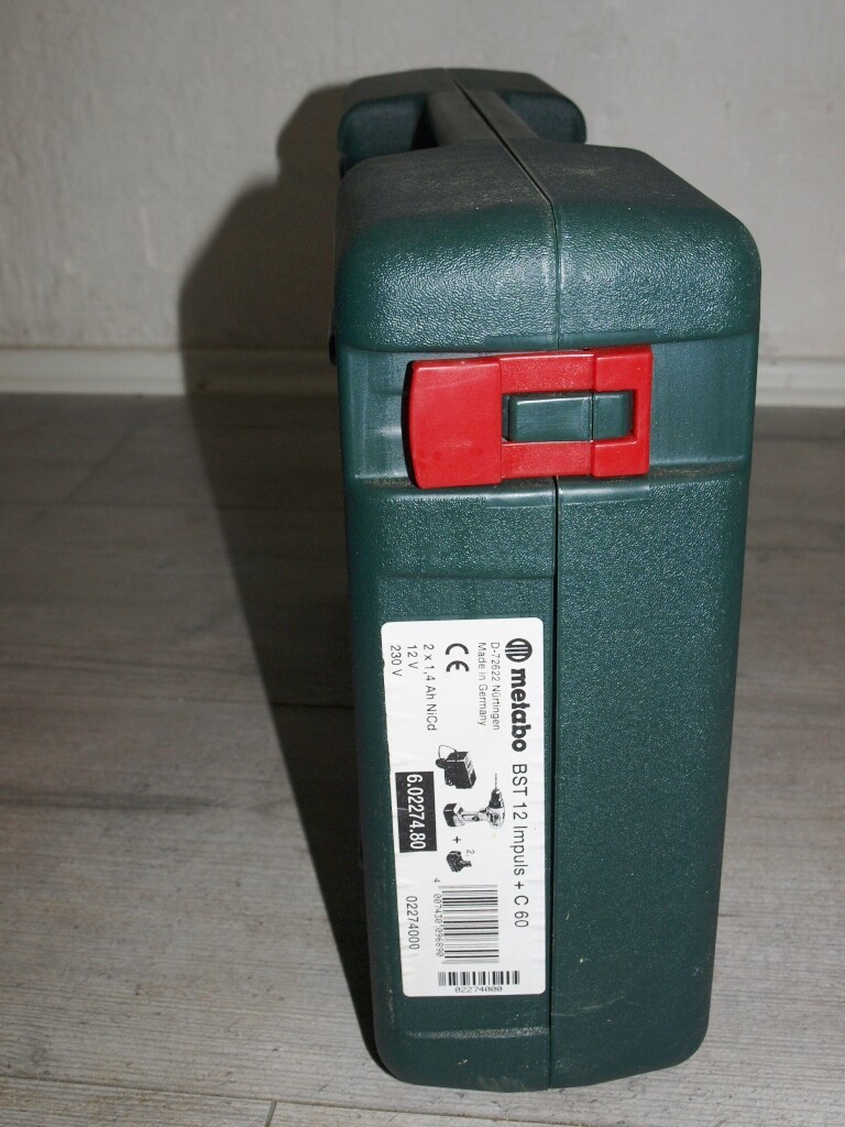Metabo Werkzeugkoffer LEER Akkuschrauber BST 12 Impuls und Ladegerät ...
