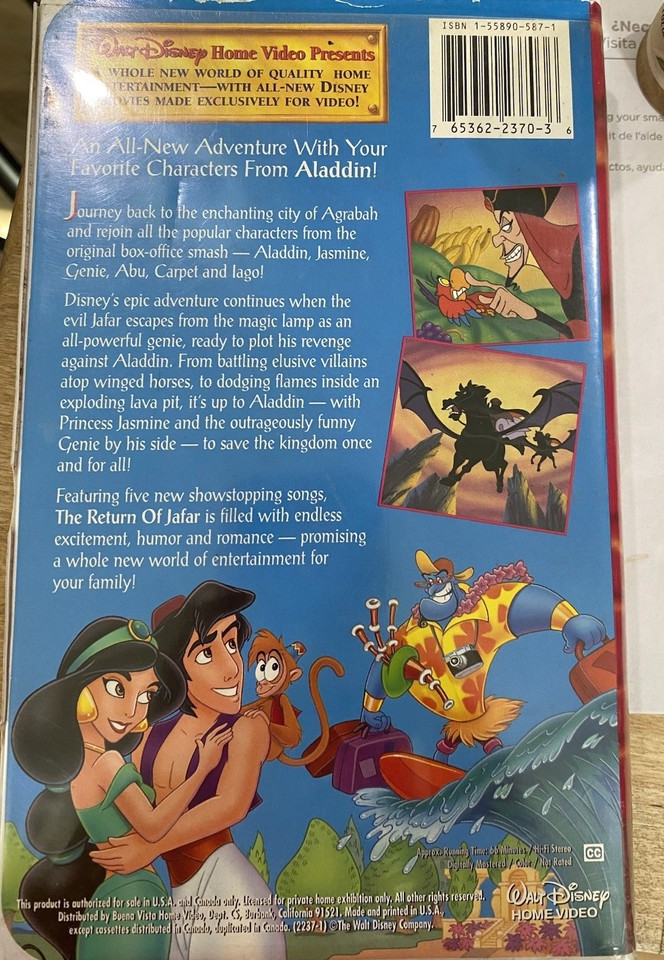 The Return of Jafar – Walt Disney hand signed by Linda Larkin, Voice of ...