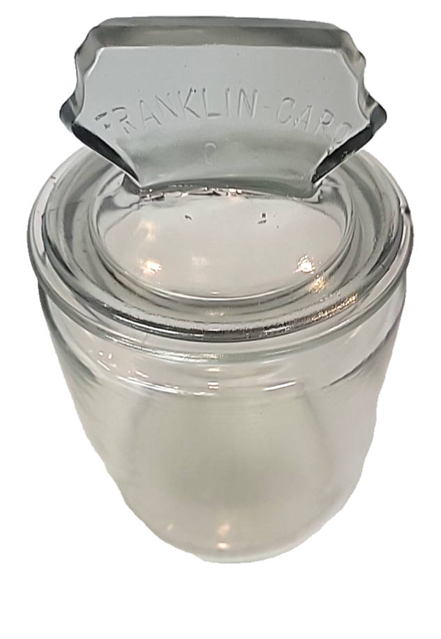 Antique Franklin Caro Co Store Candy/Gum Glass Jar & Lid | eBay