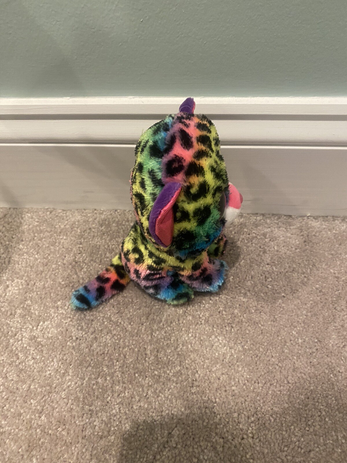 TY Beanie Boos Dotty the leopard Medium 9" Size NWT Glitter eyes | eBay