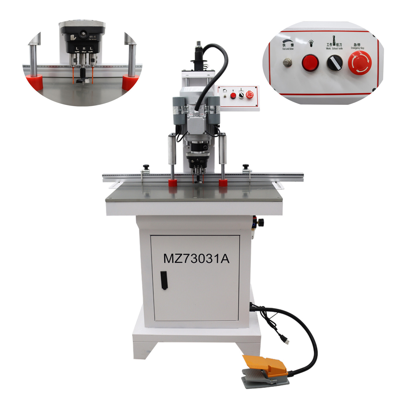 Pneumatic Hinge Boring Insertion Machine 110V 2HP/1500W Single Head ...