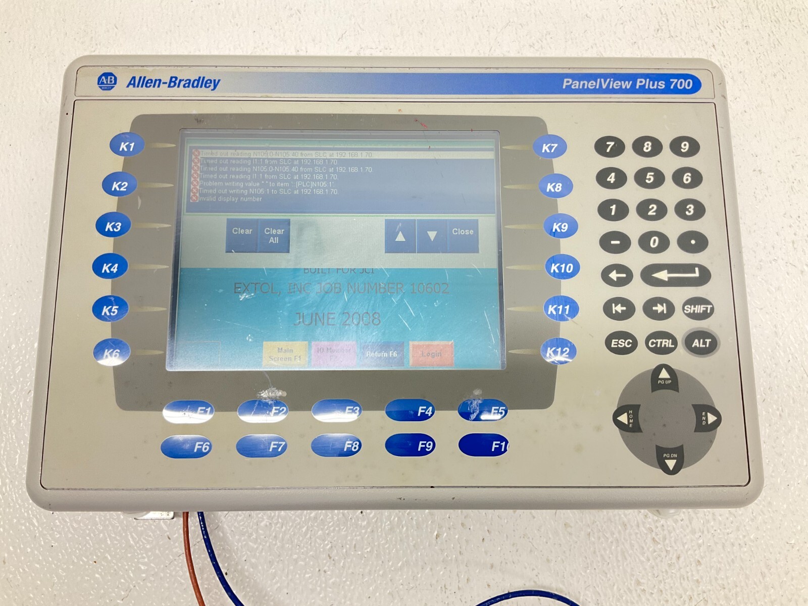 Allen Bradley 2711P-B7C4D1 Ser. A PanelView Plus 700 2711P-RDB7C 2711P ...