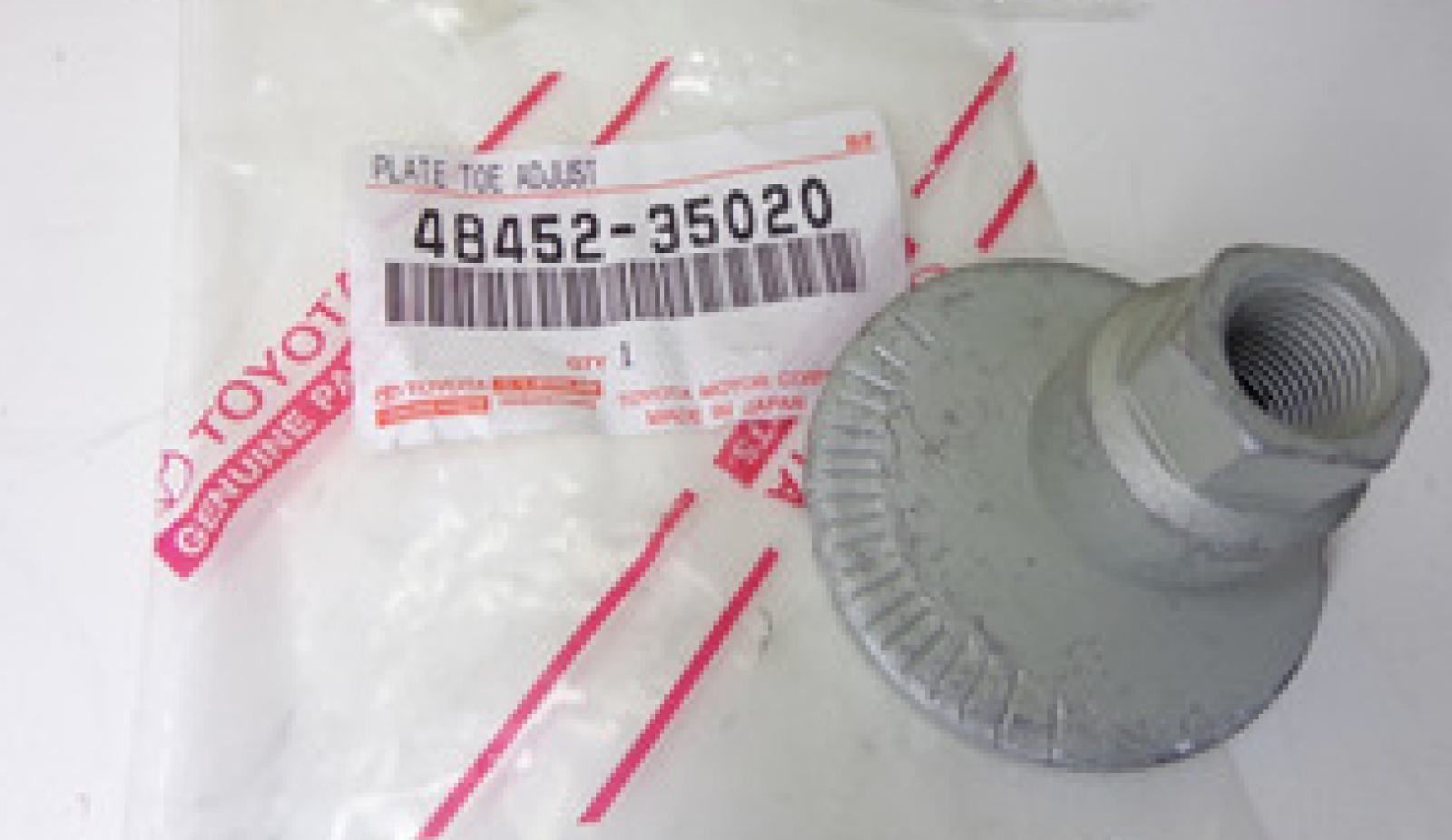 Toyota Genuine PLATE, FRONT SUSPENSION TOE ADJUST, NO.2 48452 - 35020 ...