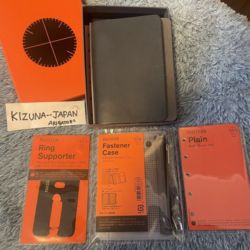 PLOTTER 5015 5-Ring Leather Binder Bridle Mini Blue supoter refill case(mini 5) | eBay