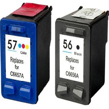 2 Black NonOem Ink Cartridge for HP 56 PSC 1315 1315s 1317 1350 for ...