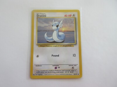 Dratini Base Set Pokemon Card Played | eBay