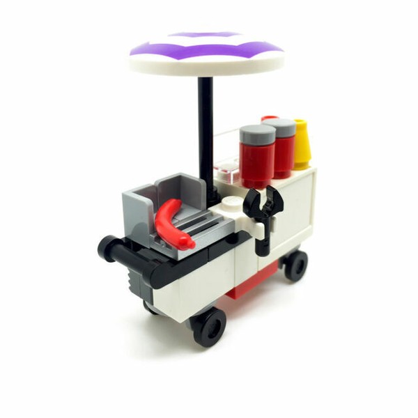 LEGO Hotdog Stand Cart City Square Hot Dog Vendor Stall for sale online ...