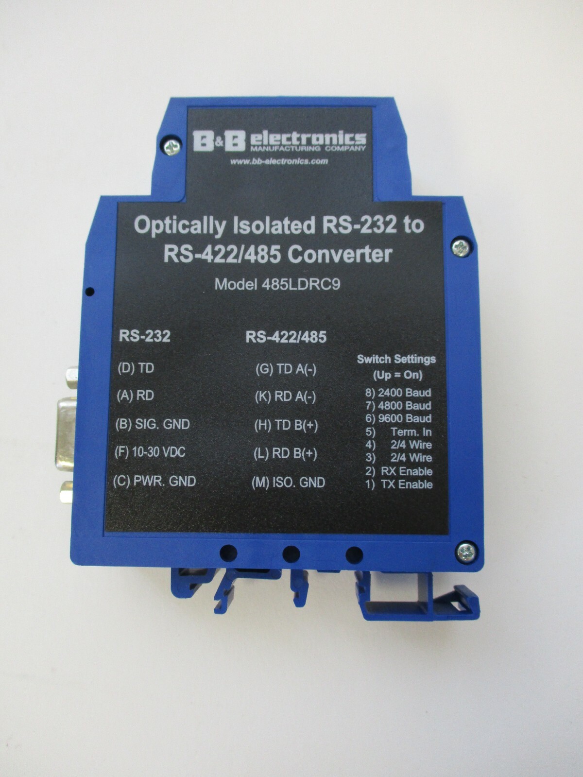 B&B OPTICALLY ISOLATED RS-232 TO RS-422/485 CONVERTER MODEL 485LDRC9 | eBay